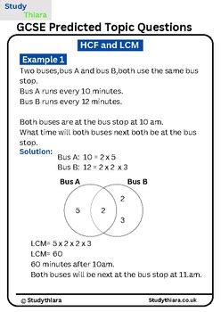HCF And LCM With Answers Step By Step Examples For Independent Learners
