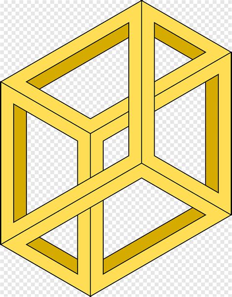 펜로즈 삼각형 불가능한 물체 착시 환상 각도 직사각형 Png Pngegg