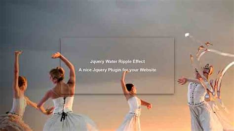 JQuery Water Ripple Effect Animated Background