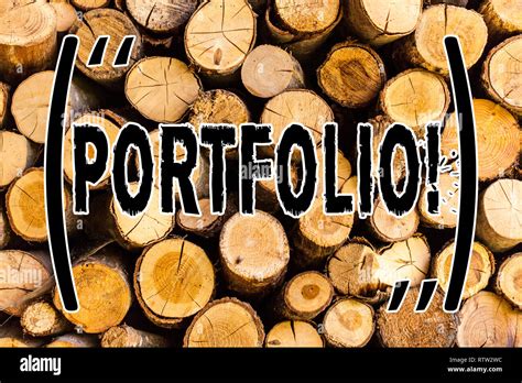 Handwriting Text Portfolio Concept Meaning Examples Of Work Used To Apply For A Job Combination