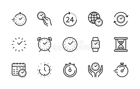 Time Management Isolated Collection Of Time Icon On White Background Time And Clock Symbol