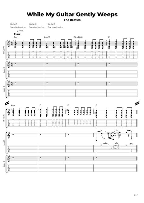 Beatles While My Guitar Gently Weeps Chords