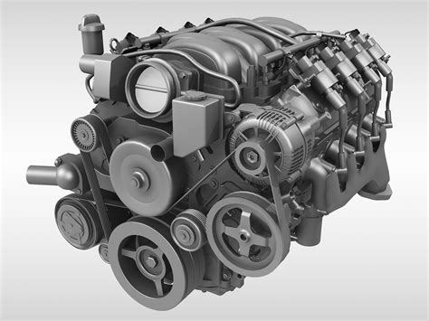 Gm Ls3 Engine 3d Turbosquid 1375207