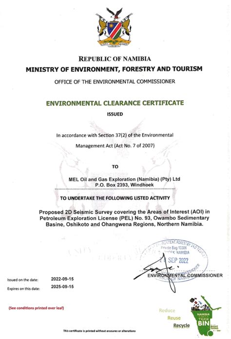 Environmental Clearance Certificate Ecc Is Now Issued Monitor