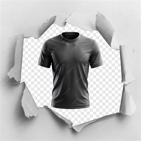 투명한 배경에 검은 티셔츠 모 Png 프리미엄 Ai 생성 벡터
