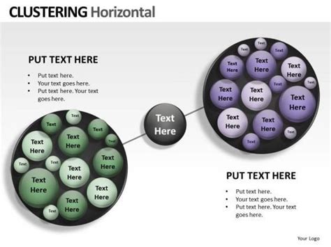 technology clustering horizontal powerpoint slides and ppt diagram