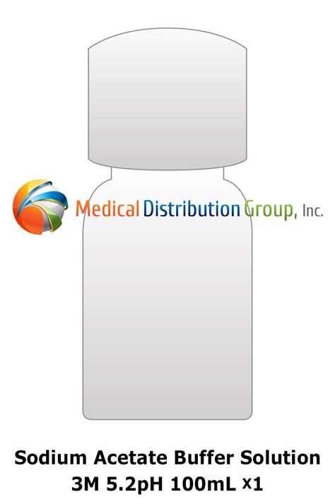 Sodium Acetate Buffer Solution 3m 5 2ph Medical Distribution Group Inc