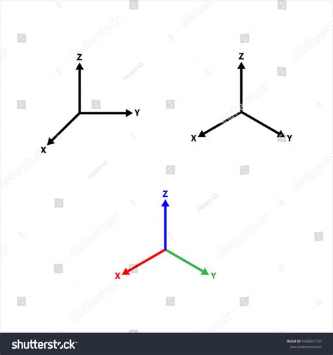 Axis Icon Three Dimensional Space 3space Stock Vector Royalty Free 1538061737 Shutterstock