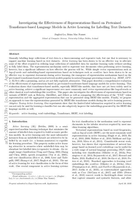 Pdf Investigating The Effectiveness Of Representations Based On