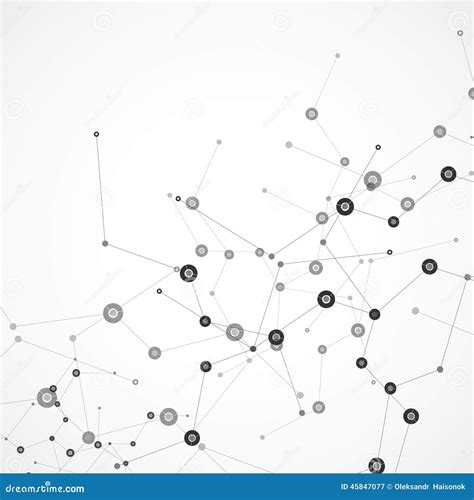 Vector Color Network Connection And Dna Atom Stock Vector