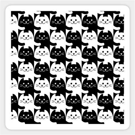 Cute Cat Tessellation Sticker Tessellation Patterns Tessellation Art