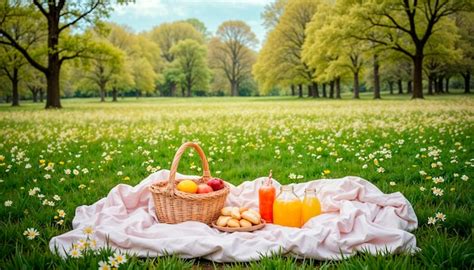 Красивый весенний пейзаж с цветущими цветами Ai сгенерированное изображение