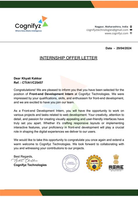 Khyati Kakkar On Linkedin Greetings Everyone Im Excited To Announce That Ive Been Selected