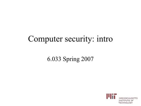 PPT Computer Security Intro PowerPoint Presentation Free Download ID
