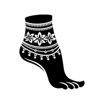 Premium Vector Anklet Silhouette Vector Illustration