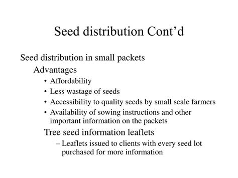 Ppt Seed Supply System Through Kenya Forestry Seed Center Kfsc