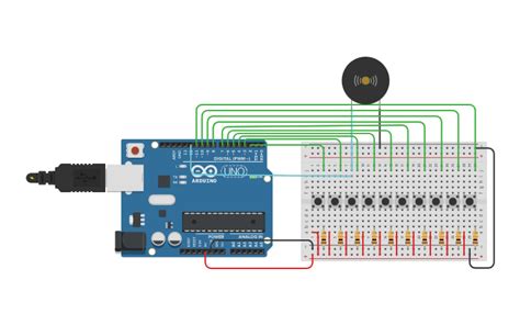 Circuit Design Tone Keyboard Tinkercad