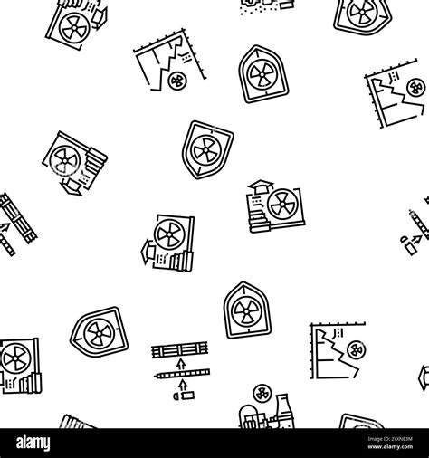 Nuclear Energy Power Plant Seamless Pattern Vector Stock Vector Image And Art Alamy