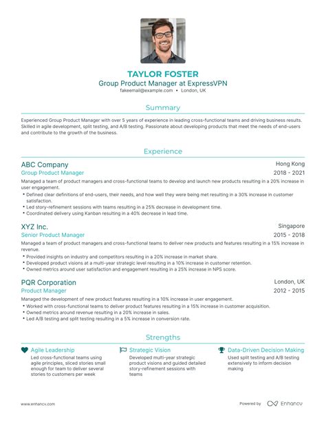 5 Group Product Manager Resume Examples Guide For 2023