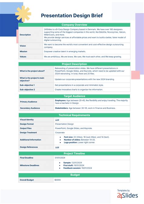How To Write A Design Brief Free Templates