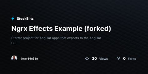 Ngrx Effects Example Forked StackBlitz