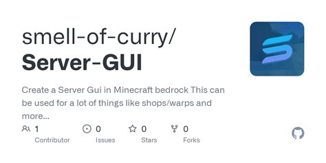 Github Smell Of Curryserver Gui Create A Server Gui In Minecraft Bedrock This Can Be Used
