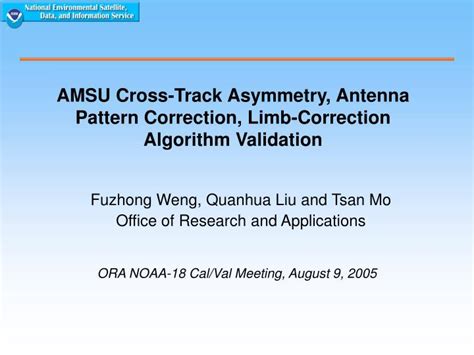 ppt amsu cross track asymmetry antenna pattern correction limb