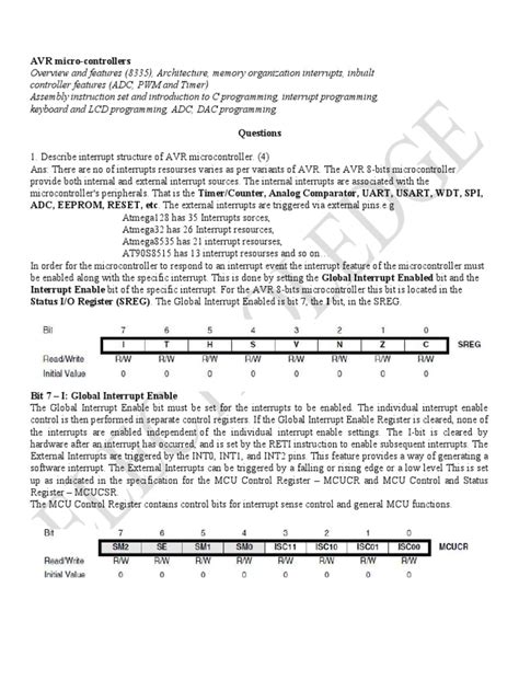 Avr Notes Pdf Analog To Digital Converter Microcontroller