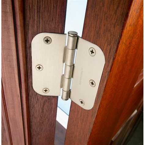 Gatehouse 3 12 In H X 58 In Radius Silver Mortise Interior Door Hinge 3 Pack In The Door