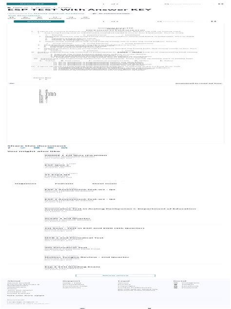 Esp Test With Answer Key Pdf 2 Pdf