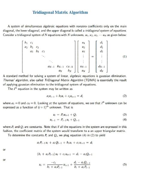 Thomas Algorithm Pdf