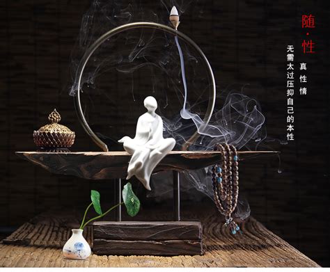 荷花陶瓷倒流香炉 香炉 中国古风图片大全 古风家