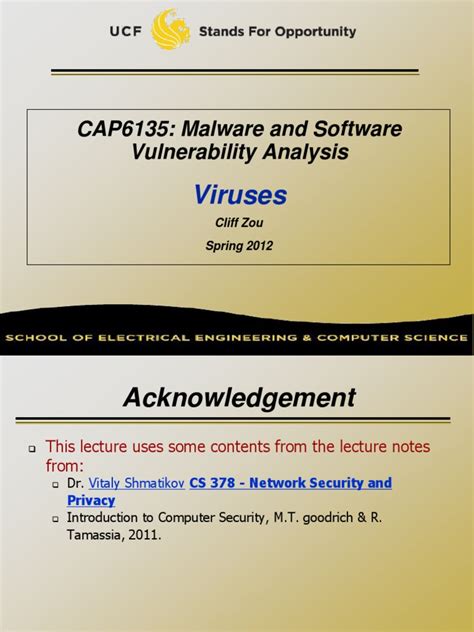 Cap6135 Malware And Software Vulnerability Analysis Viruses Pdf