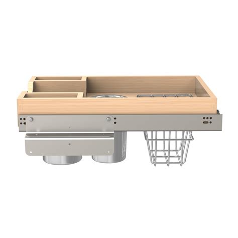 REV A SHELF INC 18 Wood Utensil Drawer Pullout Rev A Shelf 4WDUT 18SC SM 1