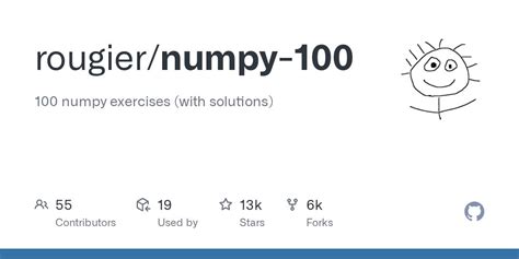 Github Rougiernumpy 100 100 Numpy Exercises With Solutions Andy