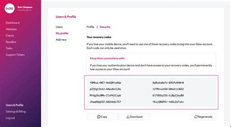 Finding Your Recovery Codes Glow