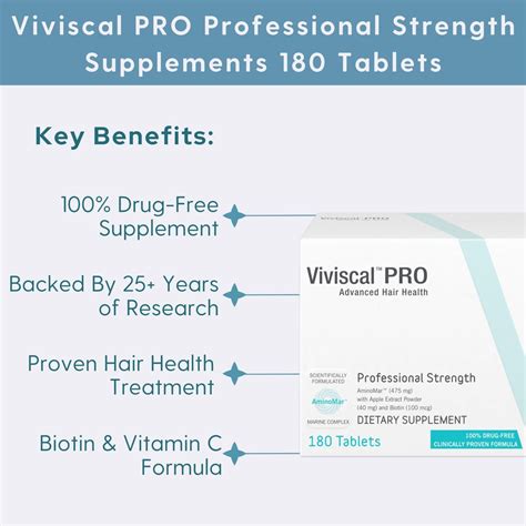 Viviscal Pro Professional Strength Hair Growth Supplements 180 Tablets