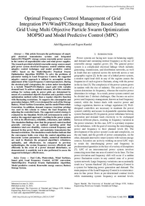 Pdf Optimal Frequency Control Management Of Grid Integration Pvwind