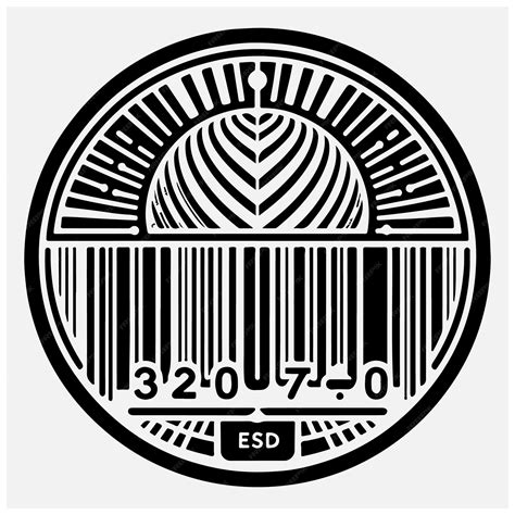 Bar Code Label Template Isolated On White Background Premium Ai Generated Vector