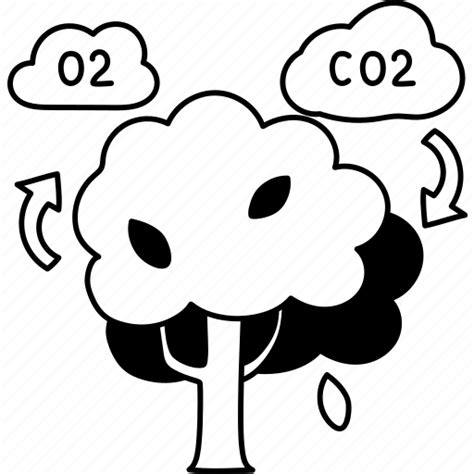 Photosynthesis Co Biology Ecology Tree O Oxygen Icon Download On Iconfinder