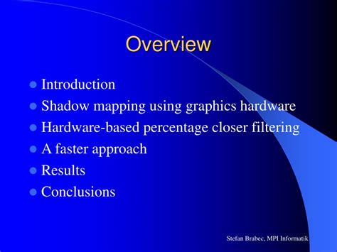 PPT Hardware Accelerated Rendering Of Antialiased Shadows With Shadow Maps PowerPoint