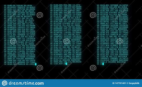 encrypted programming security hacking code data flow stream on display new quality numbers