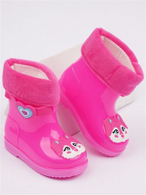 Сапоги резиновые Девочки Kenka R средняя фуксия ПВХ поливинилхлорид Текстиль Россия Без