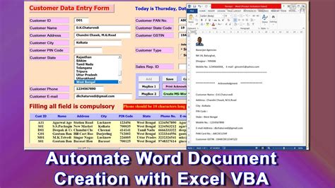 Automate Word Document Creation With Excel Vba And Print Save User