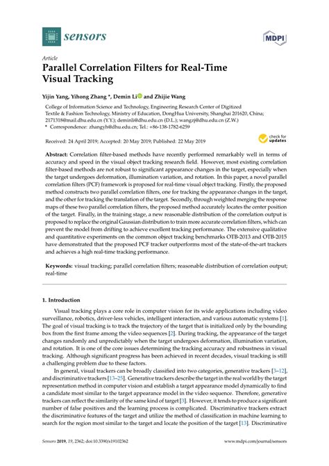 pdf parallel correlation filters for real time visual tracking