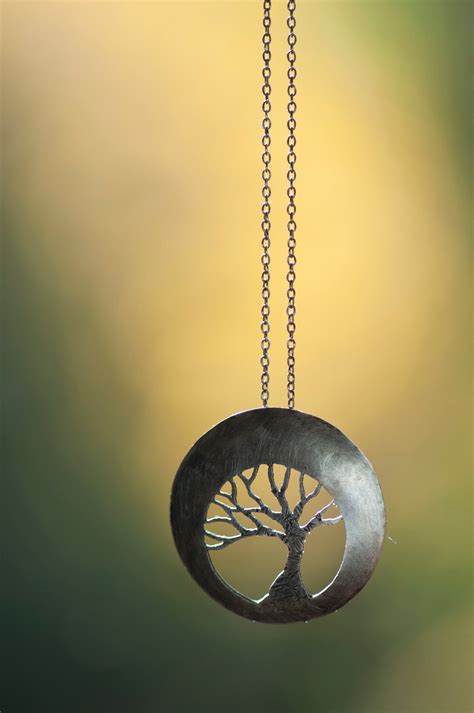 Boho Tree Of Life Pendant Necklace Etsy