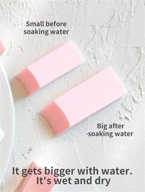 60pcs Cosmetics Wedge Shaped Applicator Sponge Suitable For Foundation