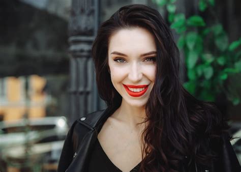 Premium Photo Amazing Joyful Pretty Girl With Long Brunette Hair