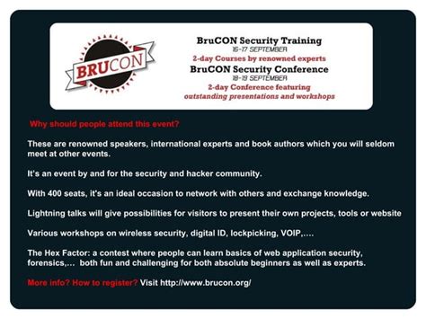 Brucon Presentation Ppt