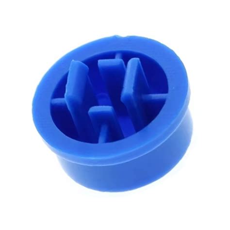 Capa Para Push Button Chave Táctil 12x12x73mm Azul Instituto Digital